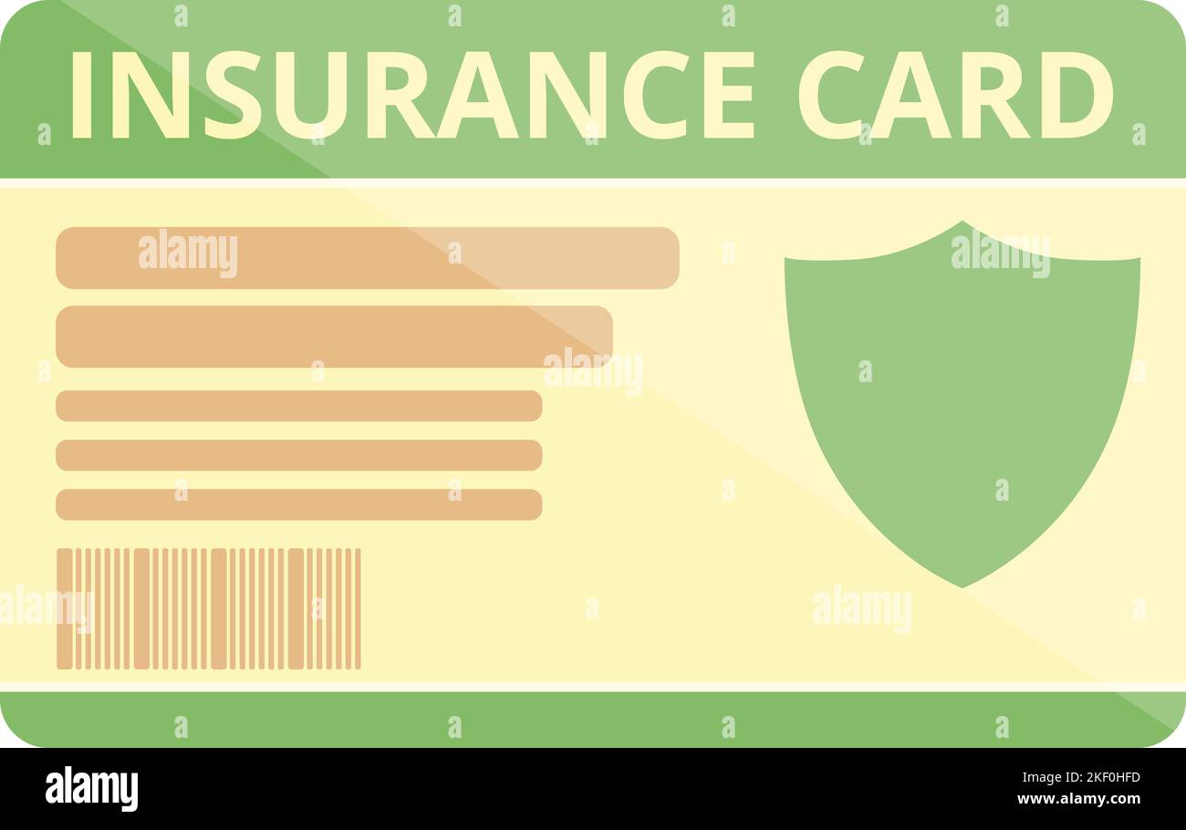 Green insurance card icon cartoon vector. Health doctor. Hospital ...