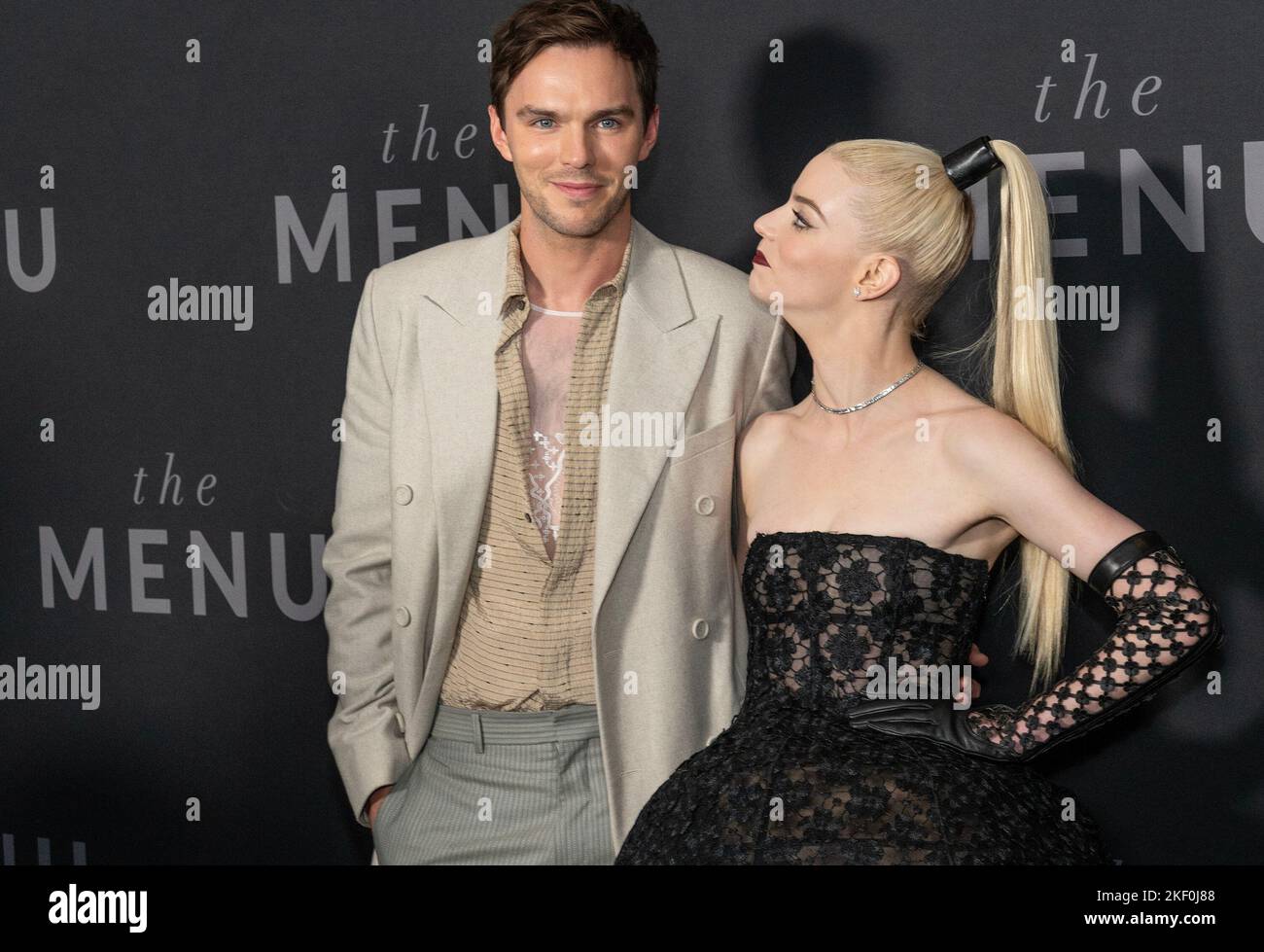 New York, United States. 14th Nov, 2022. Nicholas Hoult and Anya Taylor ...