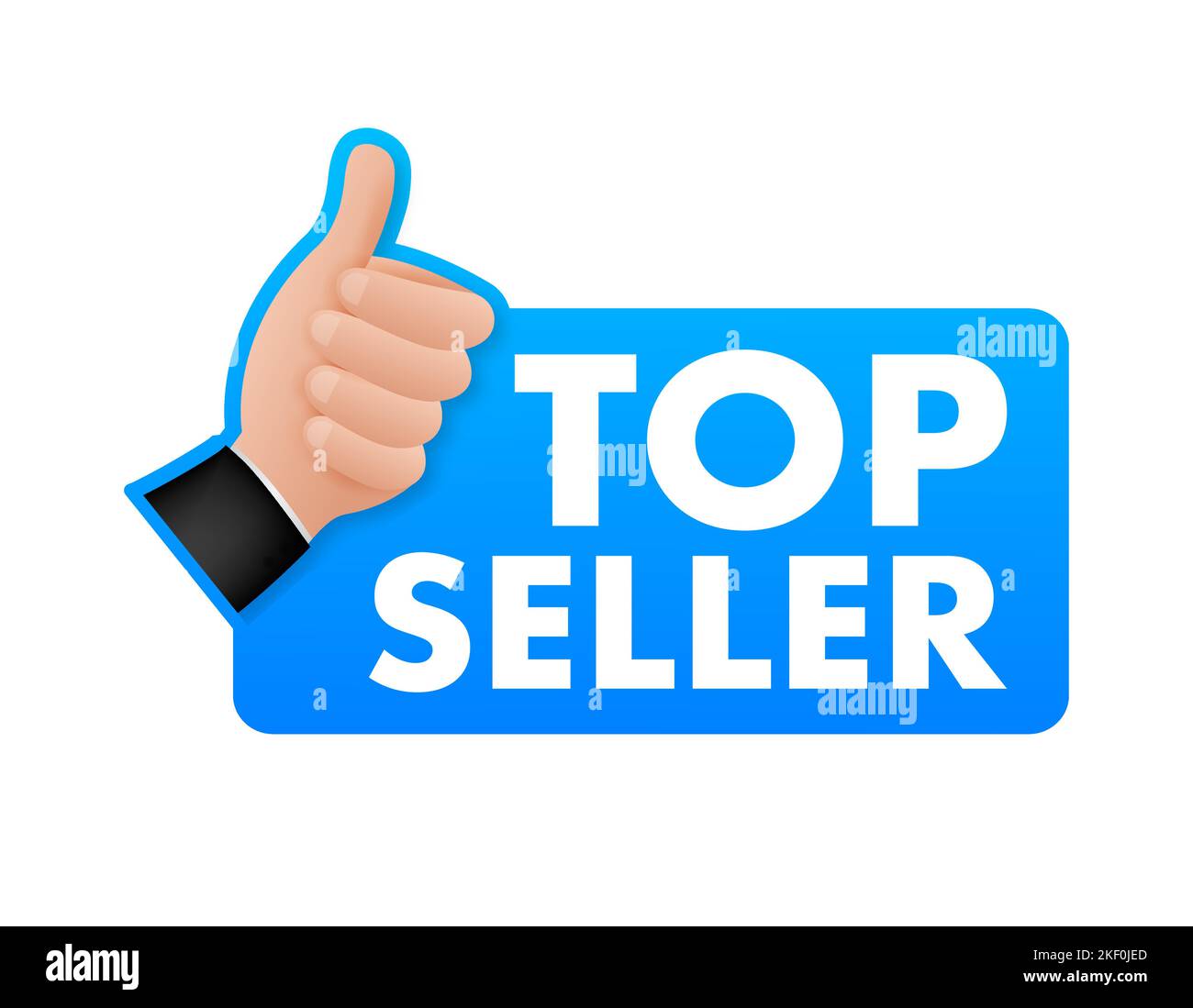Top seller icon. Promotion label. Vector stock illustration Stock ...