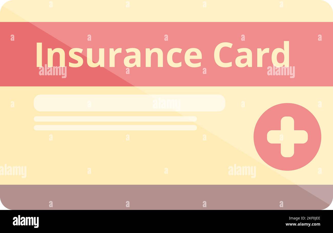 Service insurance card icon cartoon vector. Medical care. Hospital care ...