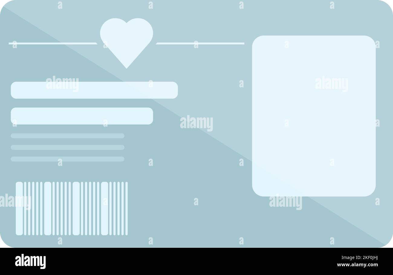 Finance medical card icon cartoon vector. Insurance card. Medicine ...