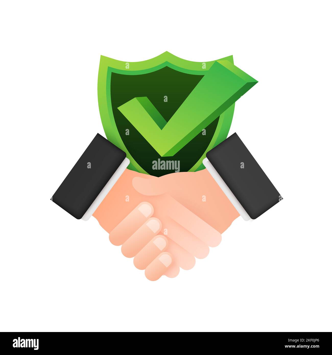 Safe deal. Check mark icon. International agreement. Vector stock illustration Stock Vector ...
