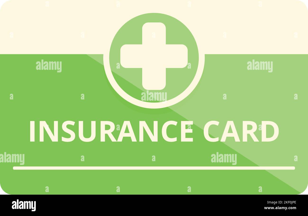 Green card patient icon cartoon vector. Medical insurance. Finance ...