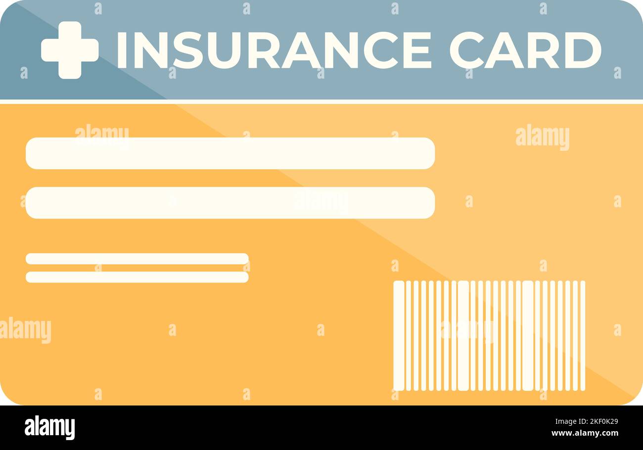Medical card icon cartoon vector. Insurance patient. Medical care Stock ...