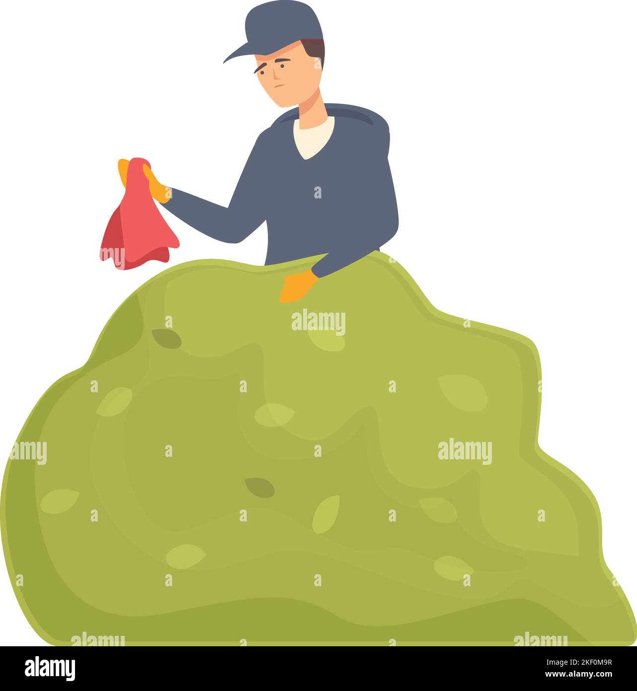 Man investigation icon cartoon vector. Crime detective. Investigator ...