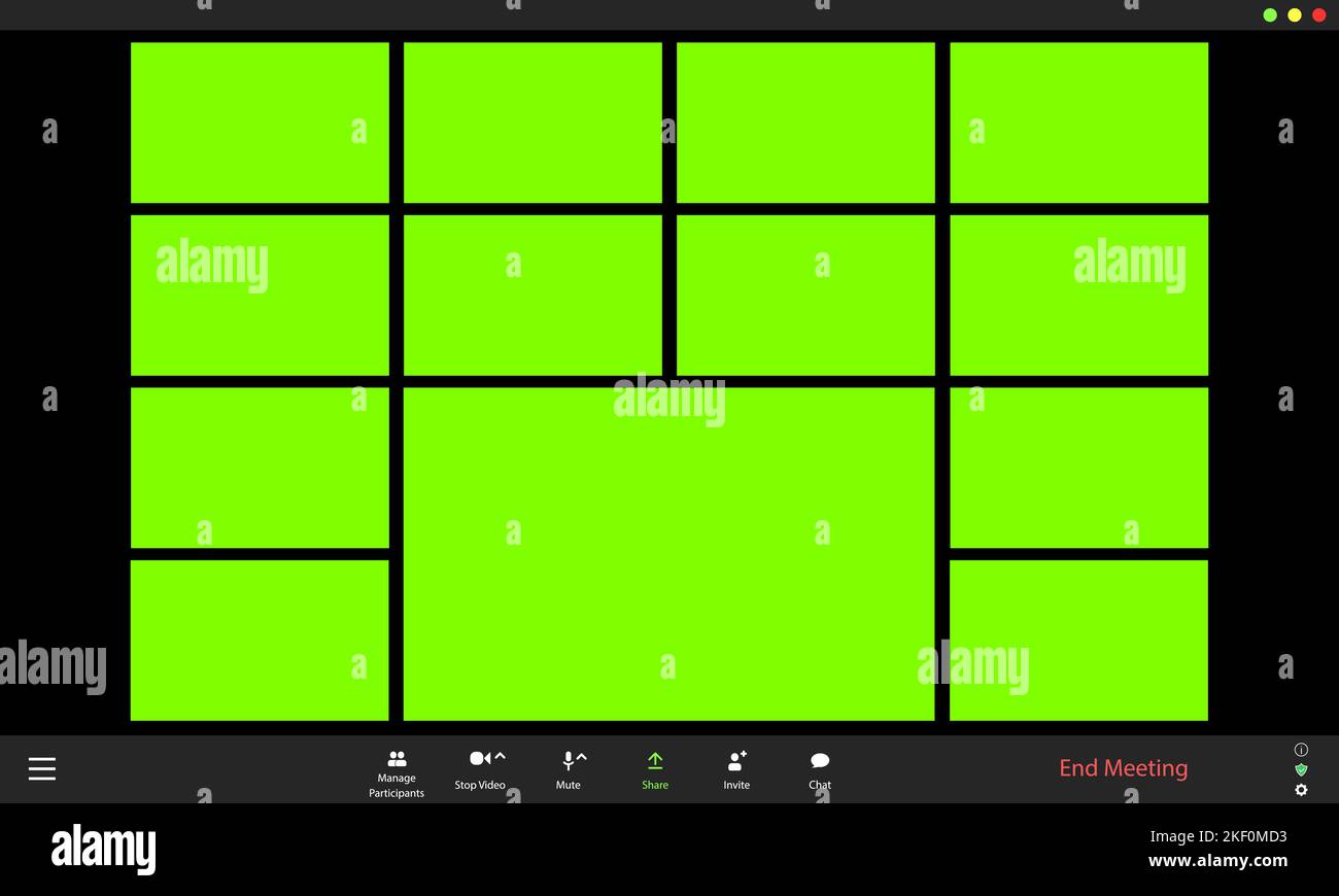 Ui Video Call App Online Conference Concept Ui Video Call App Online