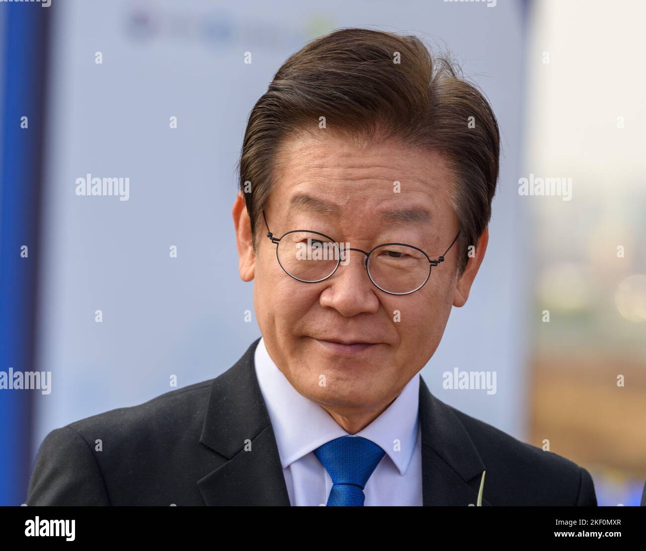 Rep. Lee Jae-myung, leader of the main opposition Democratic Party is ...