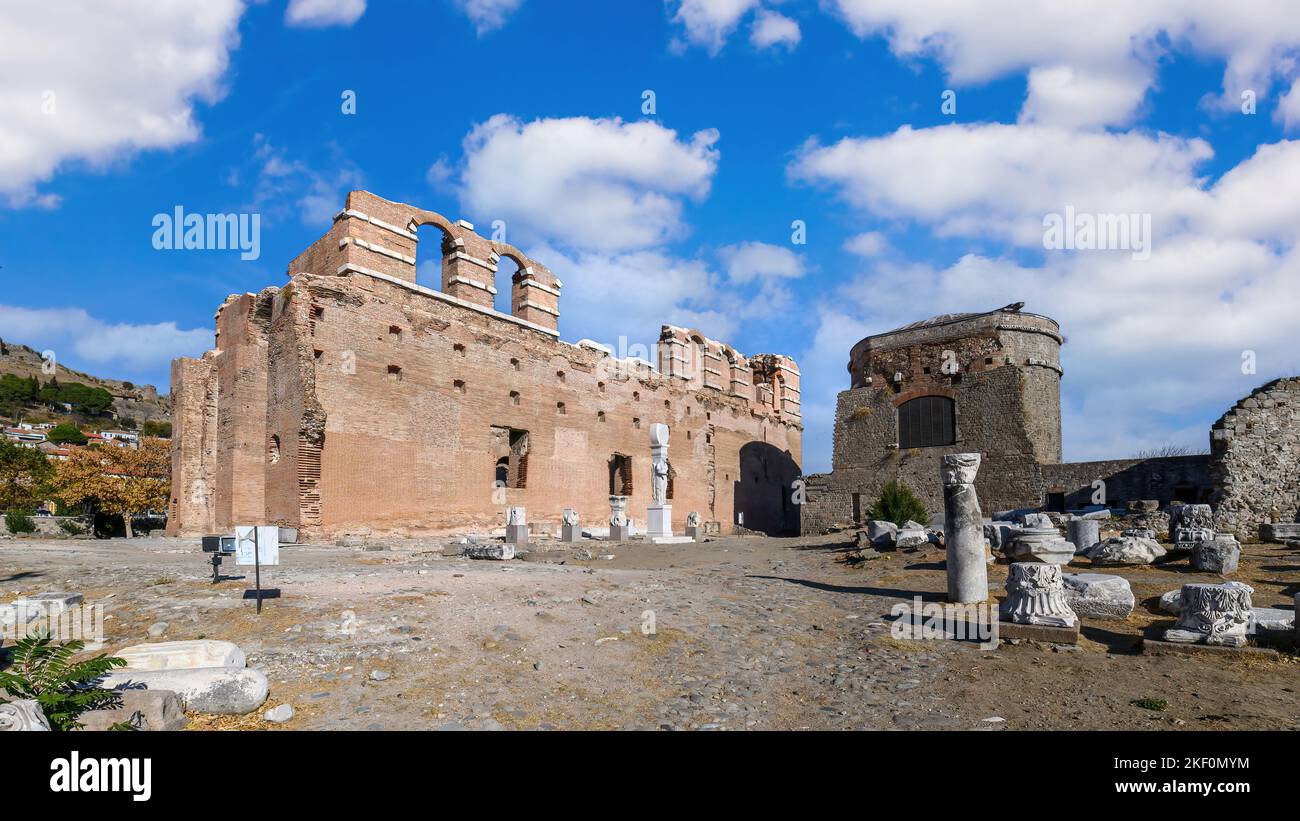 The Red Basilica ruins in Bergama, Turkey. Temple of the Egyptian Gods ...