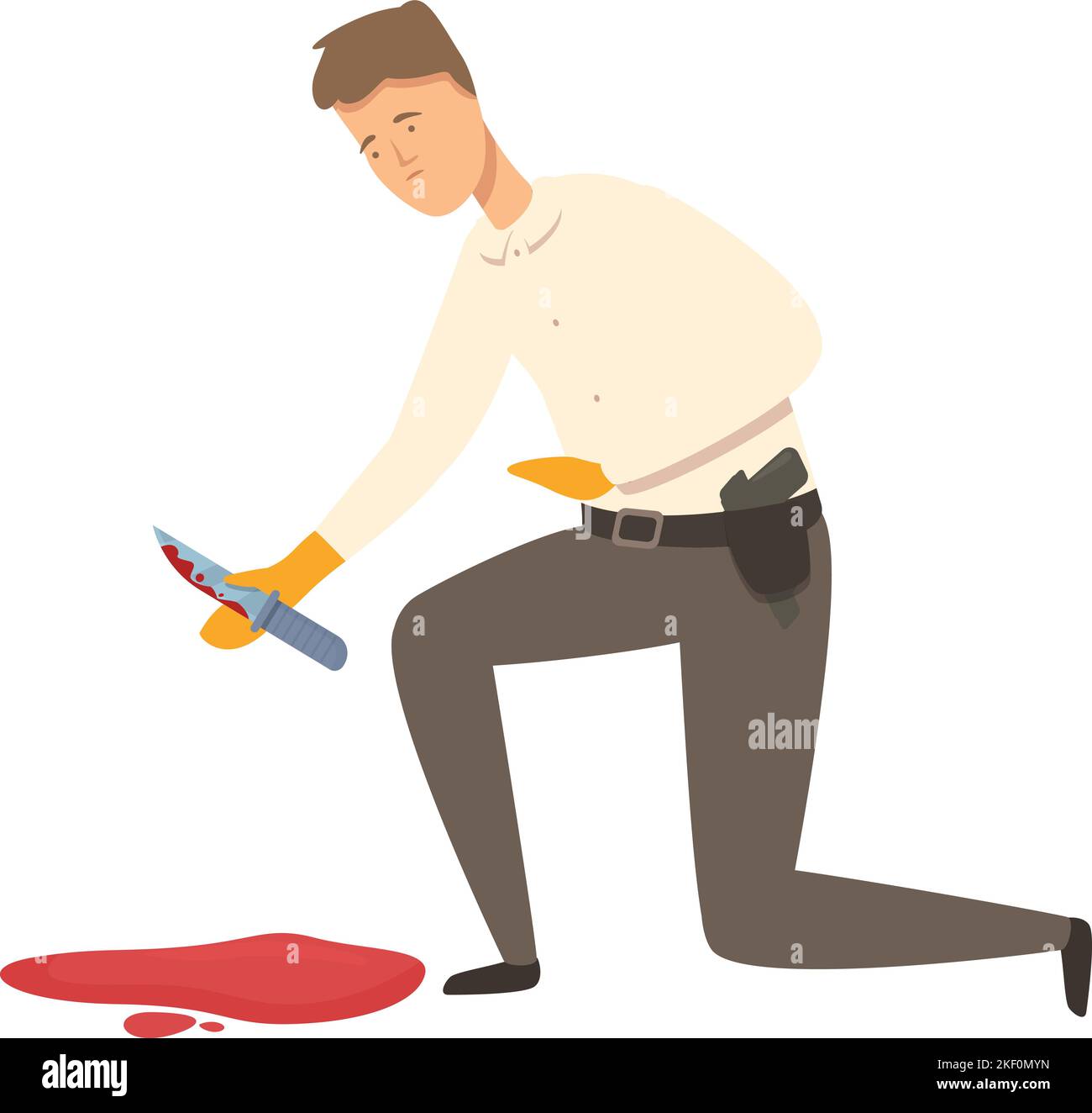 Crime investigation icon cartoon vector. Man detective. Solve agent Stock Vector Image & Art - Alamy