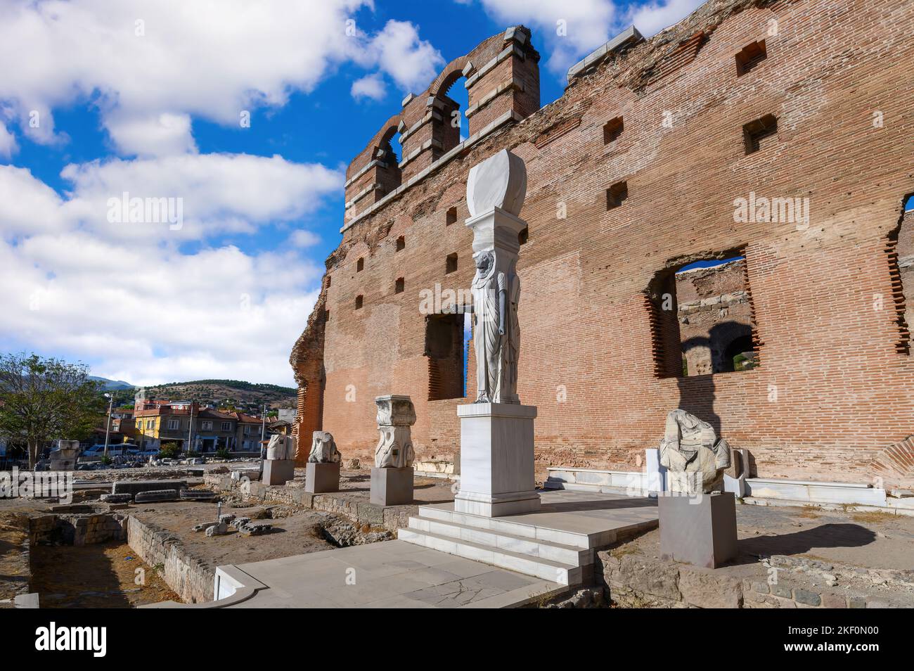 The Red Basilica ruins in Bergama, Turkey. Temple of the Egyptian Gods ...
