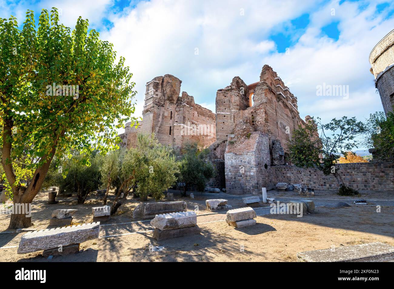 The Red Basilica ruins in Bergama, Turkey. Temple of the Egyptian Gods ...