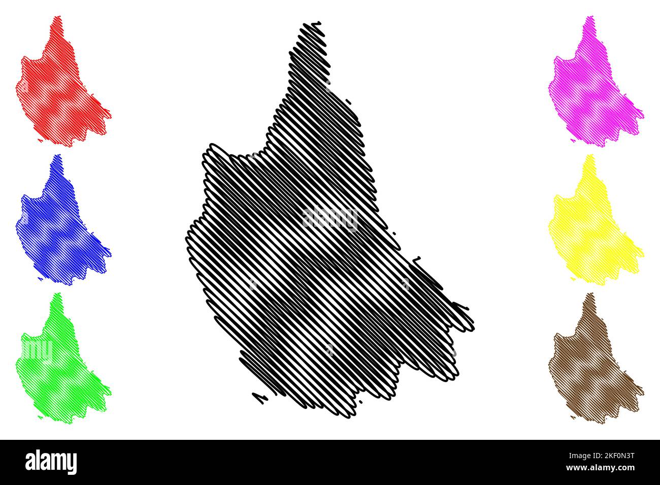 Levanzo island (Sicily, Italian Republic, Italy) map vector ...