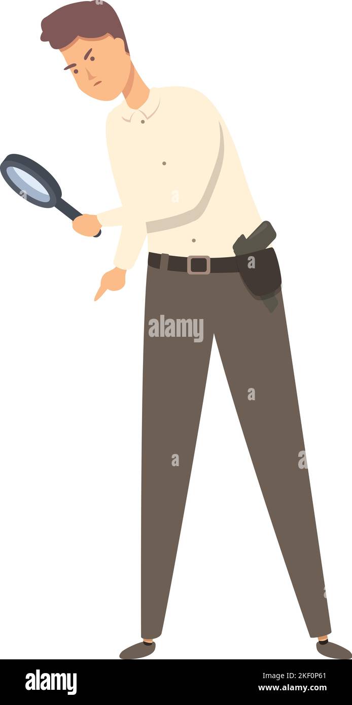 Detective lens icon cartoon vector. Crime investigation. Board spy ...