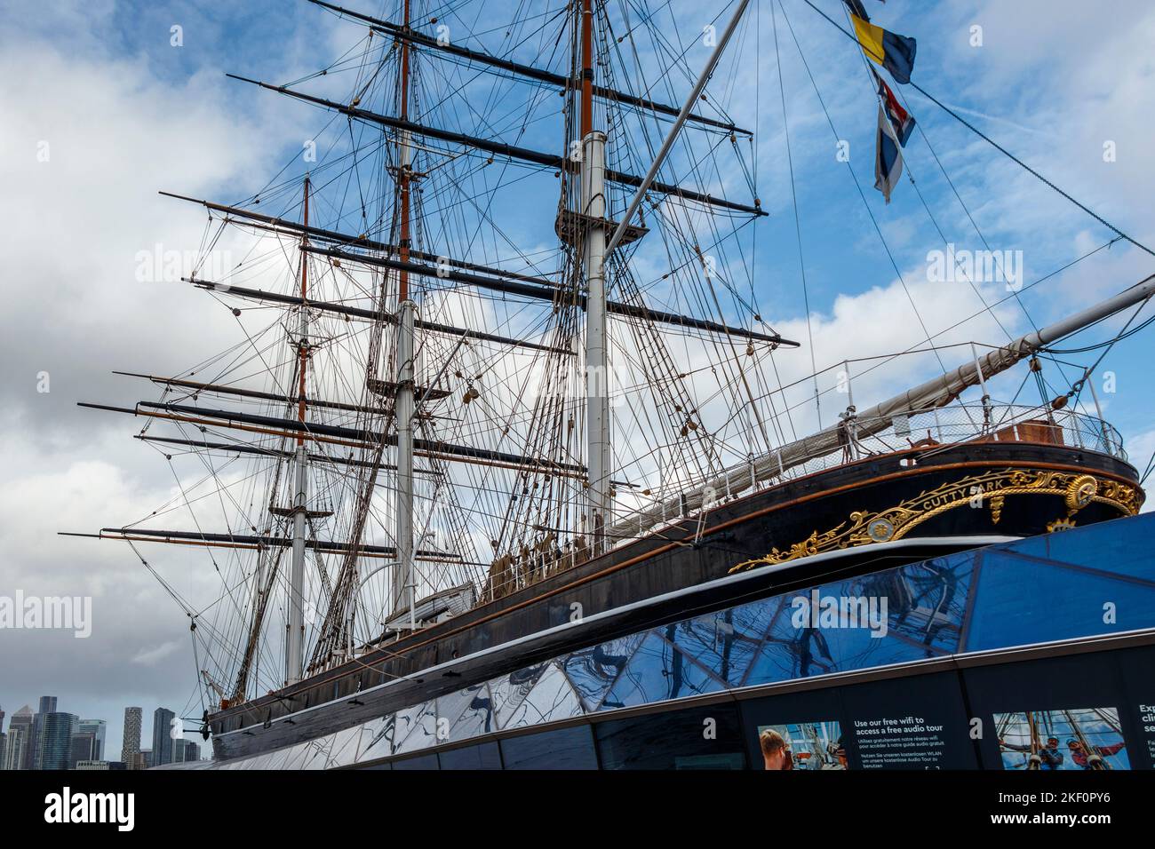 The Cutty Sark tea clipper in dry dock at Greenwich, London, UK Stock ...