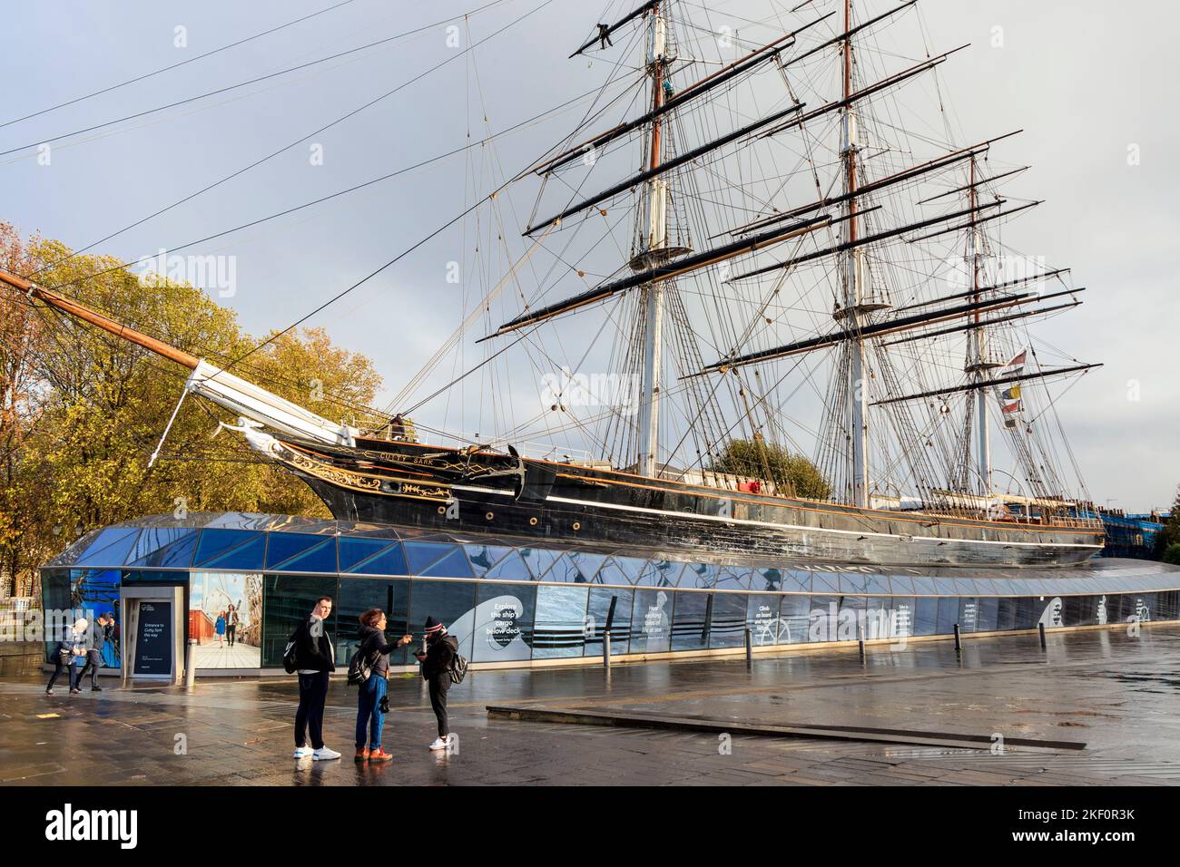 The Cutty Sark tea clipper in dry dock at Greenwich, London, UK Stock ...
