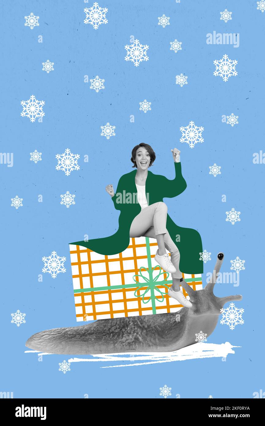 Photo cartoon comics sketch picture of smiling lucky lady riding ...
