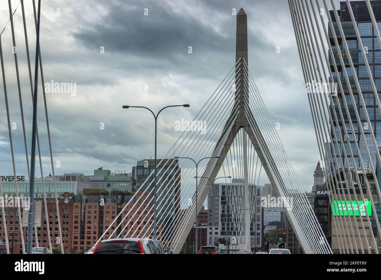 Boston, Massachusetts, USA - September 13, 2022: Driving across the ...