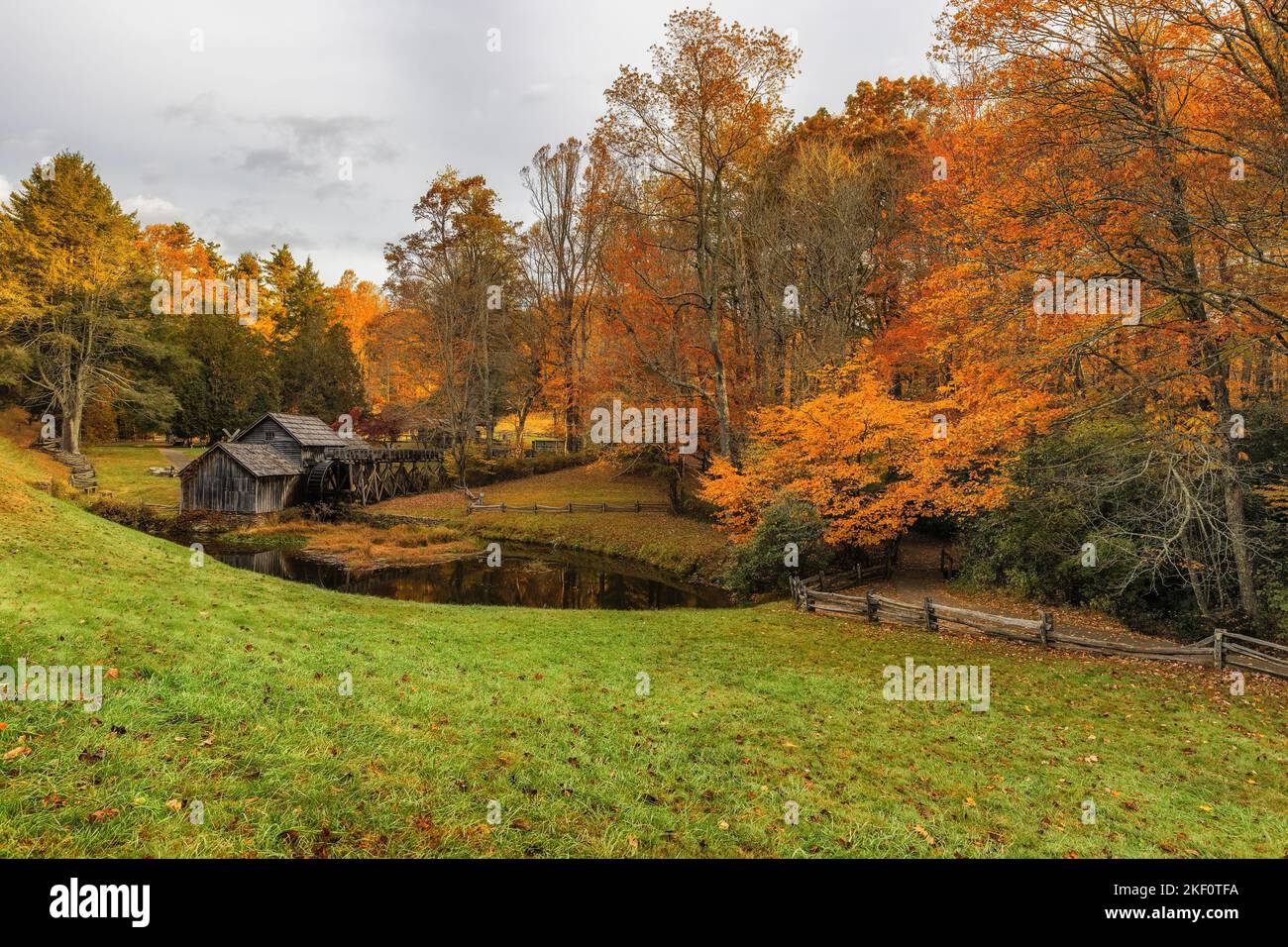 Vesta, Virginia, USA - October 15th, 2022: Mabry Mill is a watermill ...