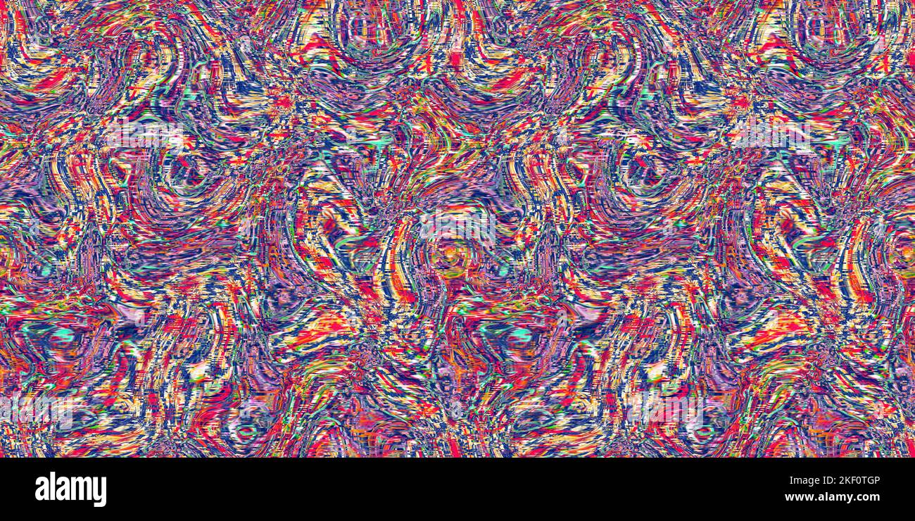 Vibrant pink distortion border. Bright colorful kitsch banner for fluid ...