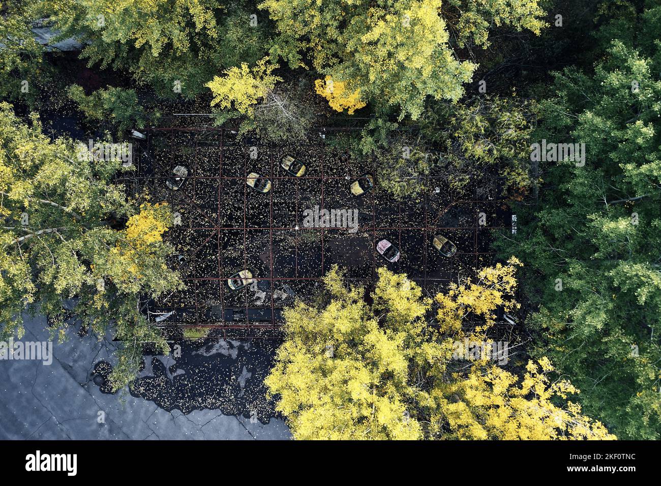 Abandoned Amusement Car Ride in Ghost City of Pripyat in Chernobyl ...