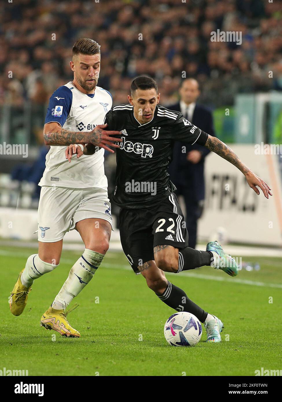 Allianz Stadium, Turin, Italy, November 13, 2022, Angel Di Maria ...