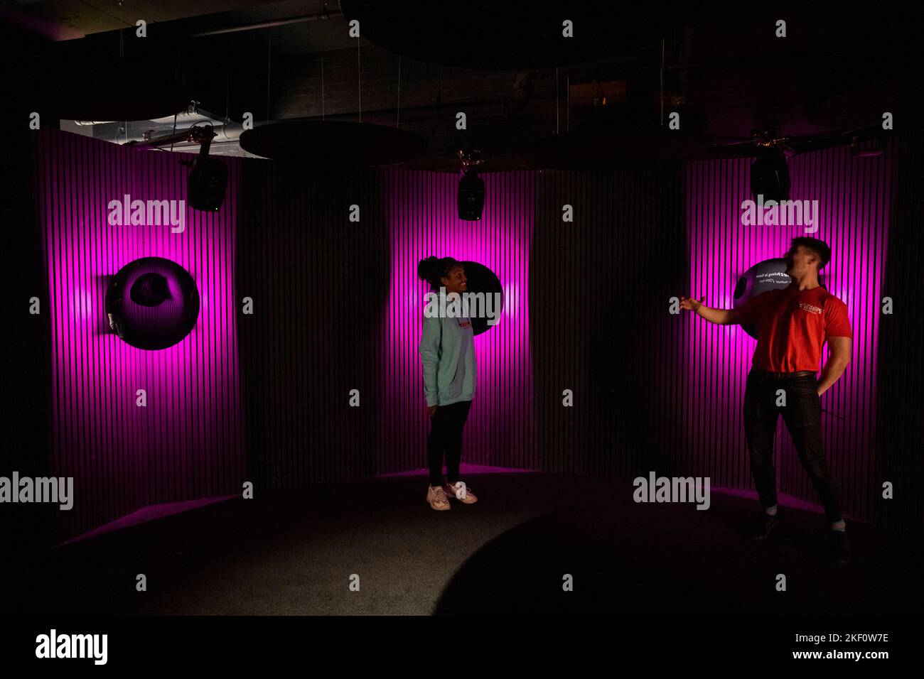 London, UK. 15 November 2022. Staff members experience the audio of ...