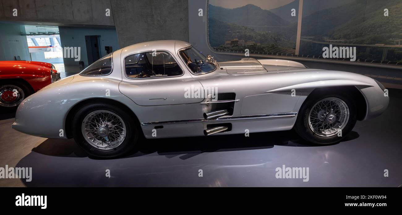 1955 Mercedes-Benz 300 SLR Uhlenhaut Coupé, Mercedes Benz Museum, Stuttgart, Germany Stock Photo ...