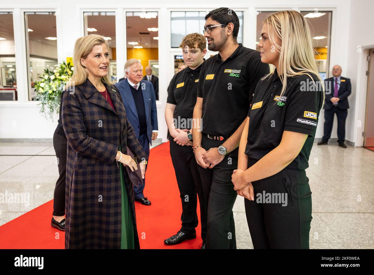 The Countess of Wessex during a visit to the JCB Cab Systems Factory in ...