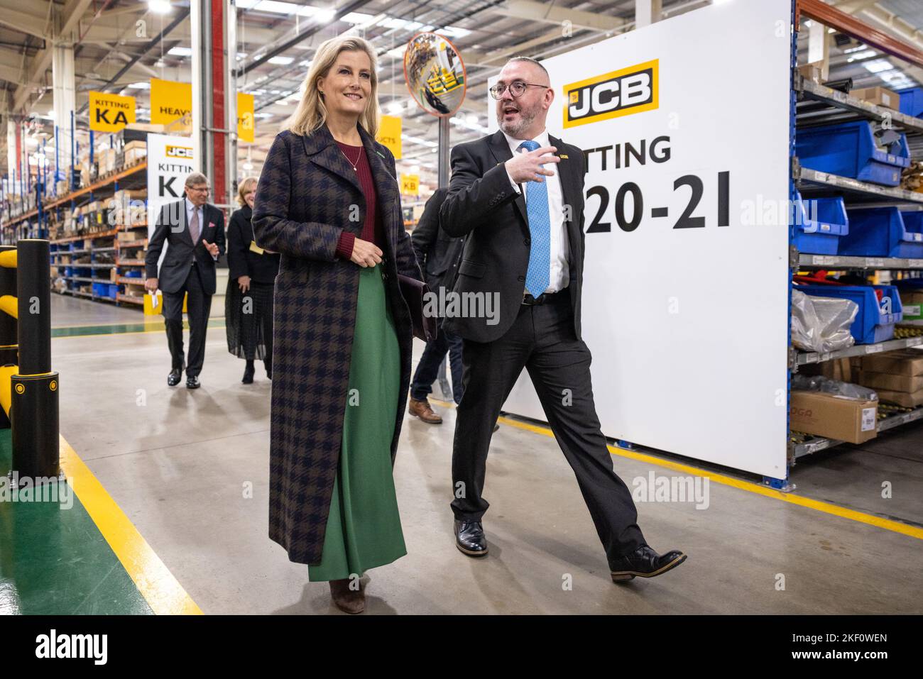 The Countess of Wessex during a visit to the JCB Cab Systems Factory in ...