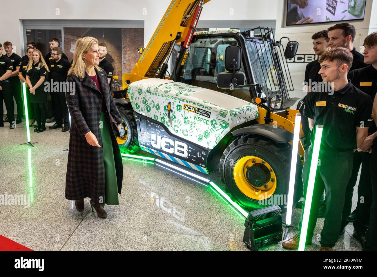 The Countess of Wessex during a visit to the JCB Cab Systems Factory in ...