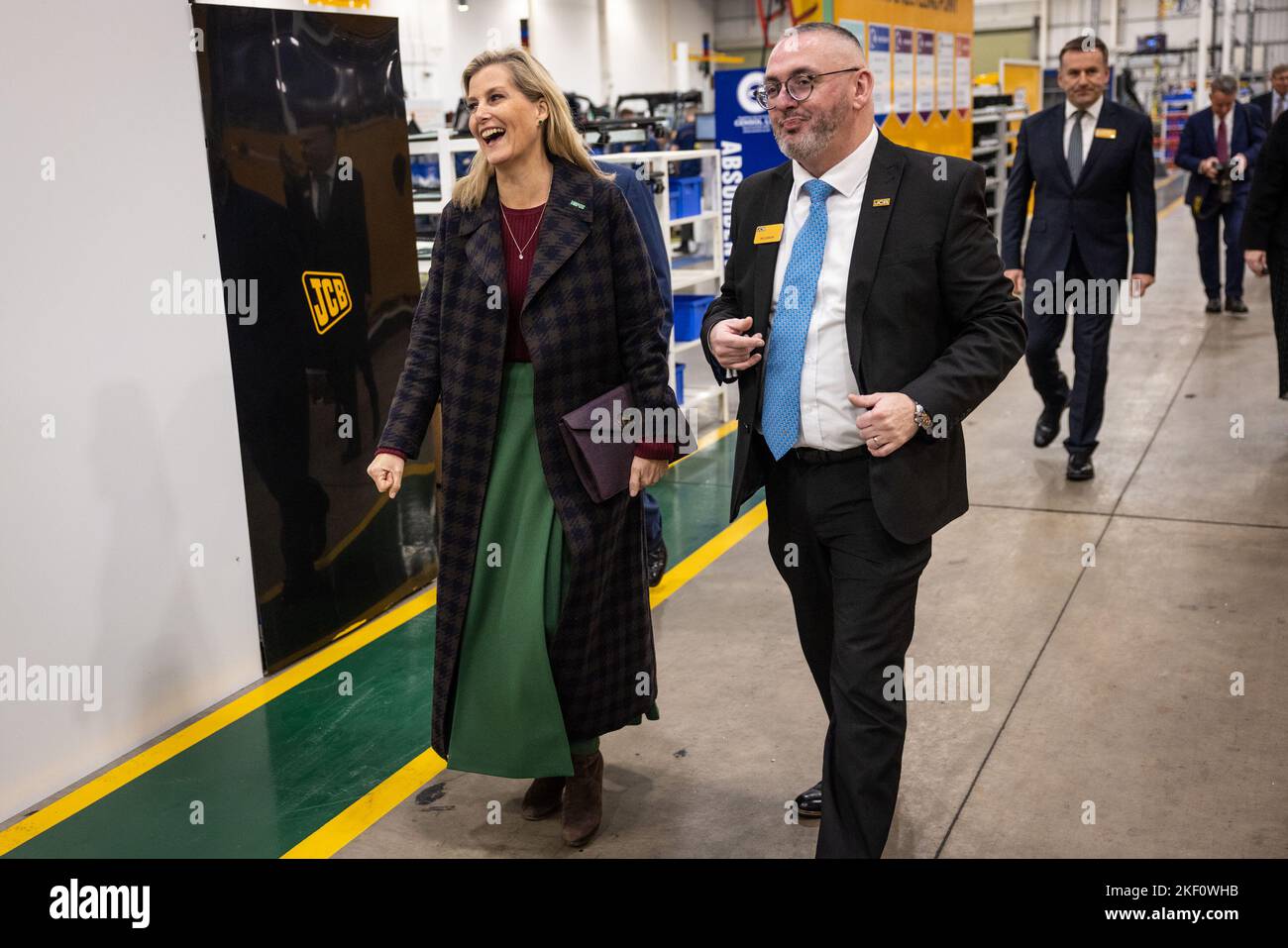 The Countess of Wessex during a visit to the JCB Cab Systems Factory in ...