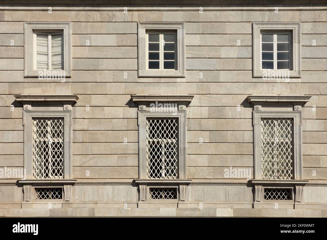 Windows at the 18th century Baroque Royal Palace of Caserta / Reggia di ...