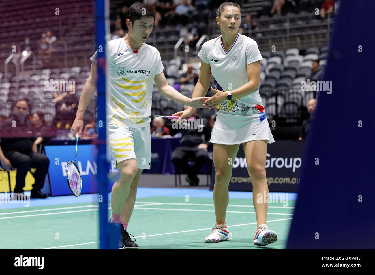 SYDNEY, AUSTRALIA - NOVEMBER 15: Kenneth Choo of Australia gives a low ...