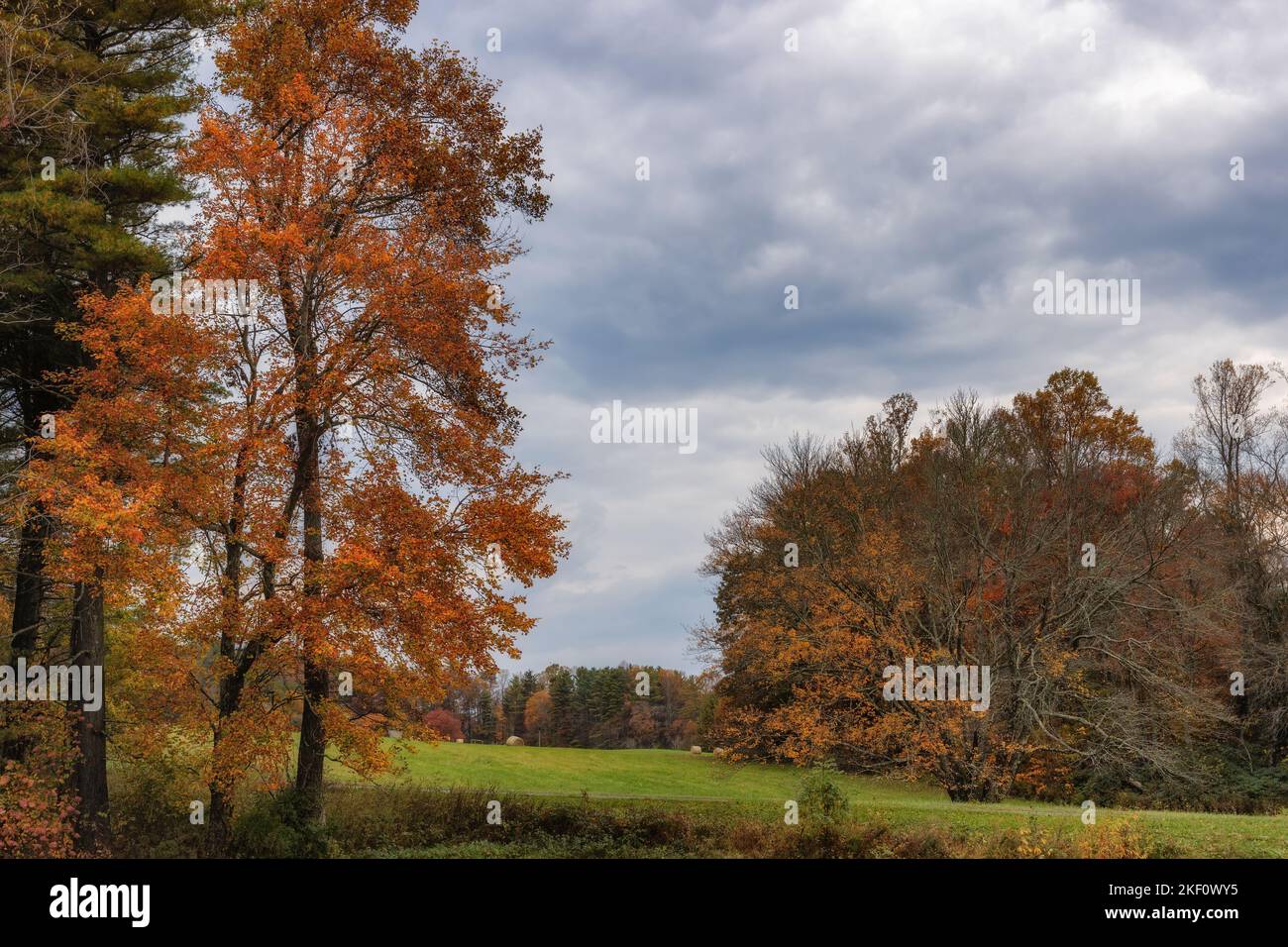 Autumn landscapes along the Blue Ridge Parkway in Virginia, USA Stock ...