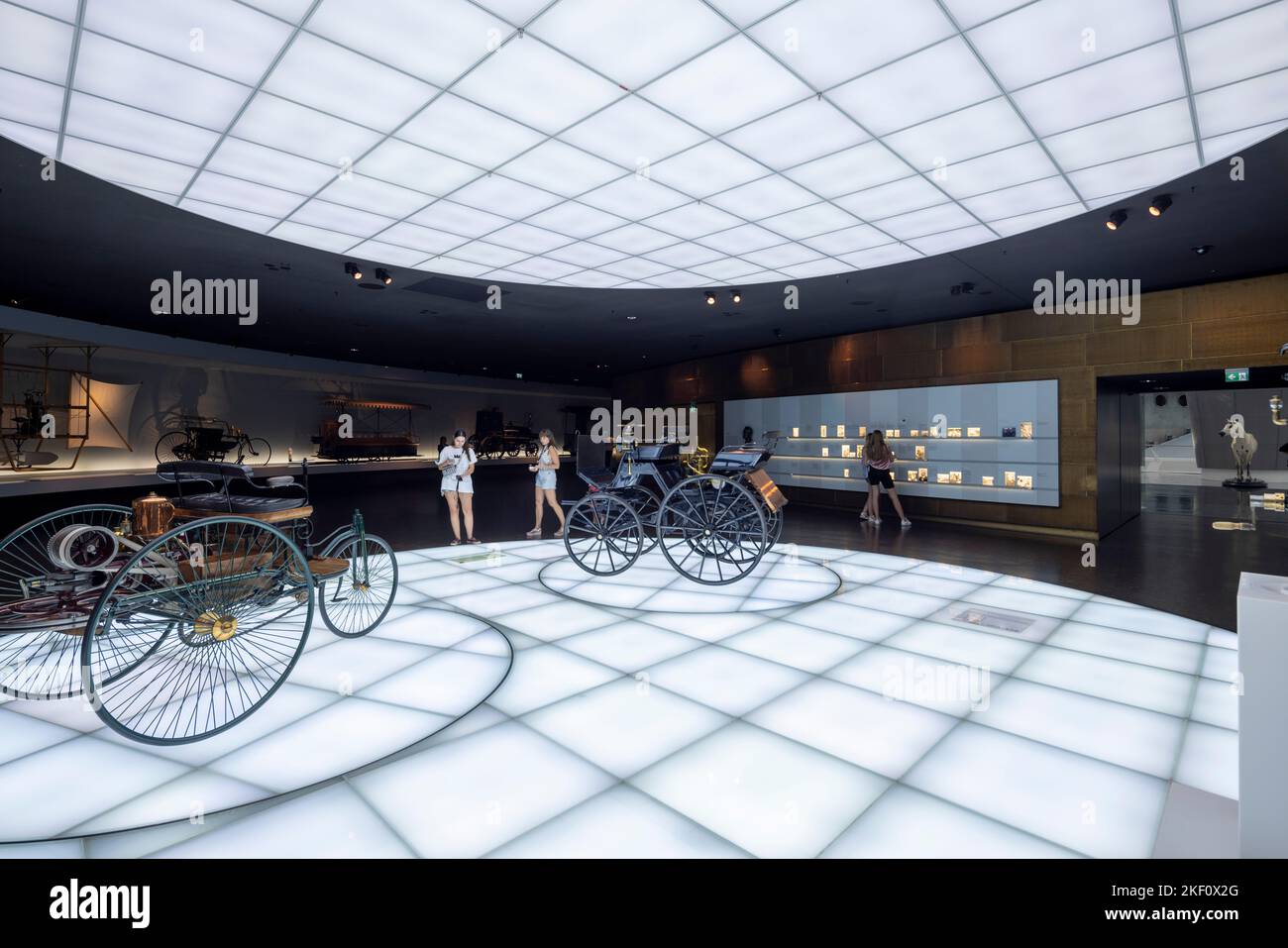 19th century cars gallery, Mercedes Benz Museum, Stuttgart, Germany ...