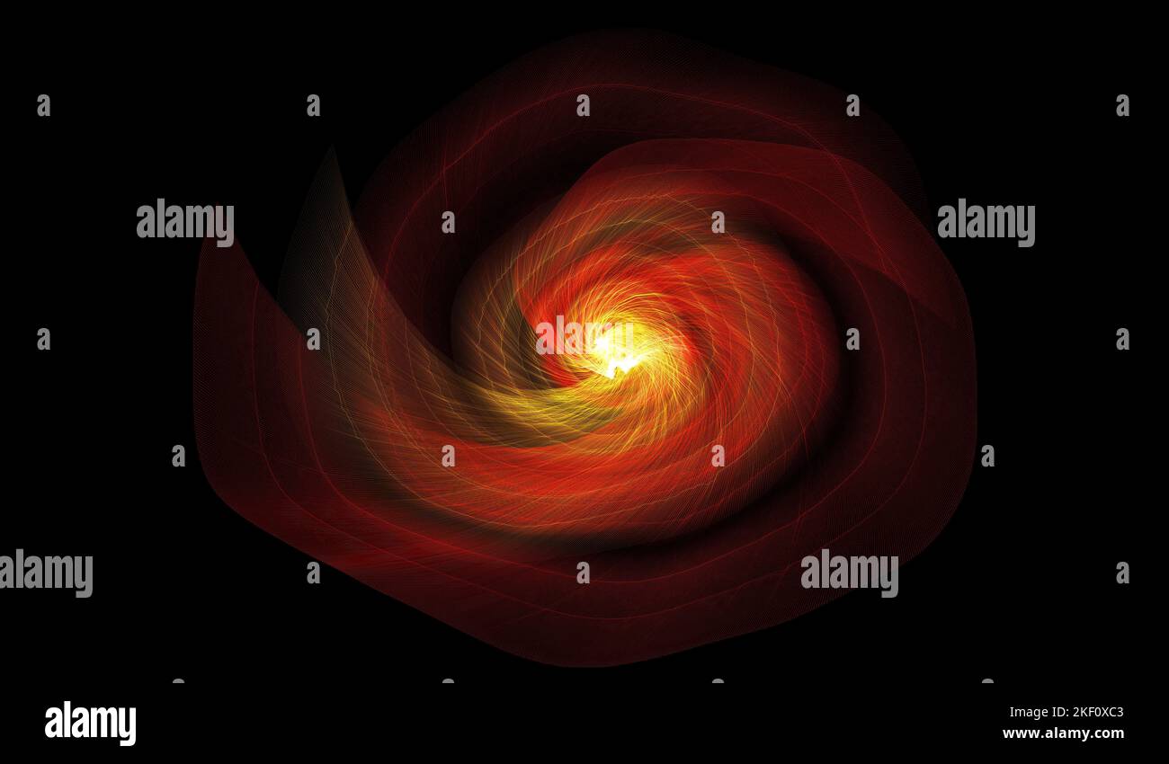 Exploding supernova , forminng of nebula. Black hole in the center of ...