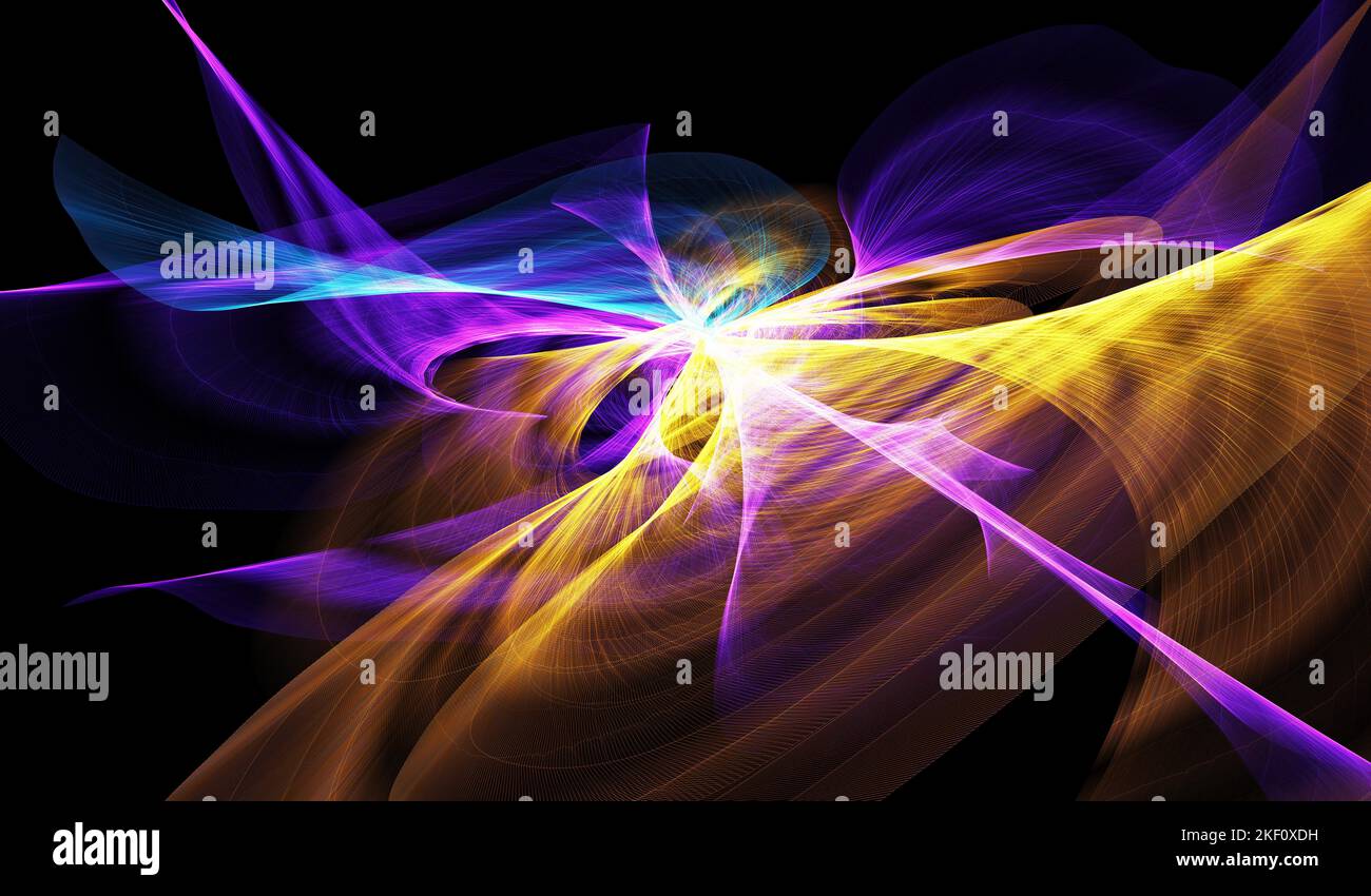 Exploding supernova , forminng of nebula. Black hole in the center of ...