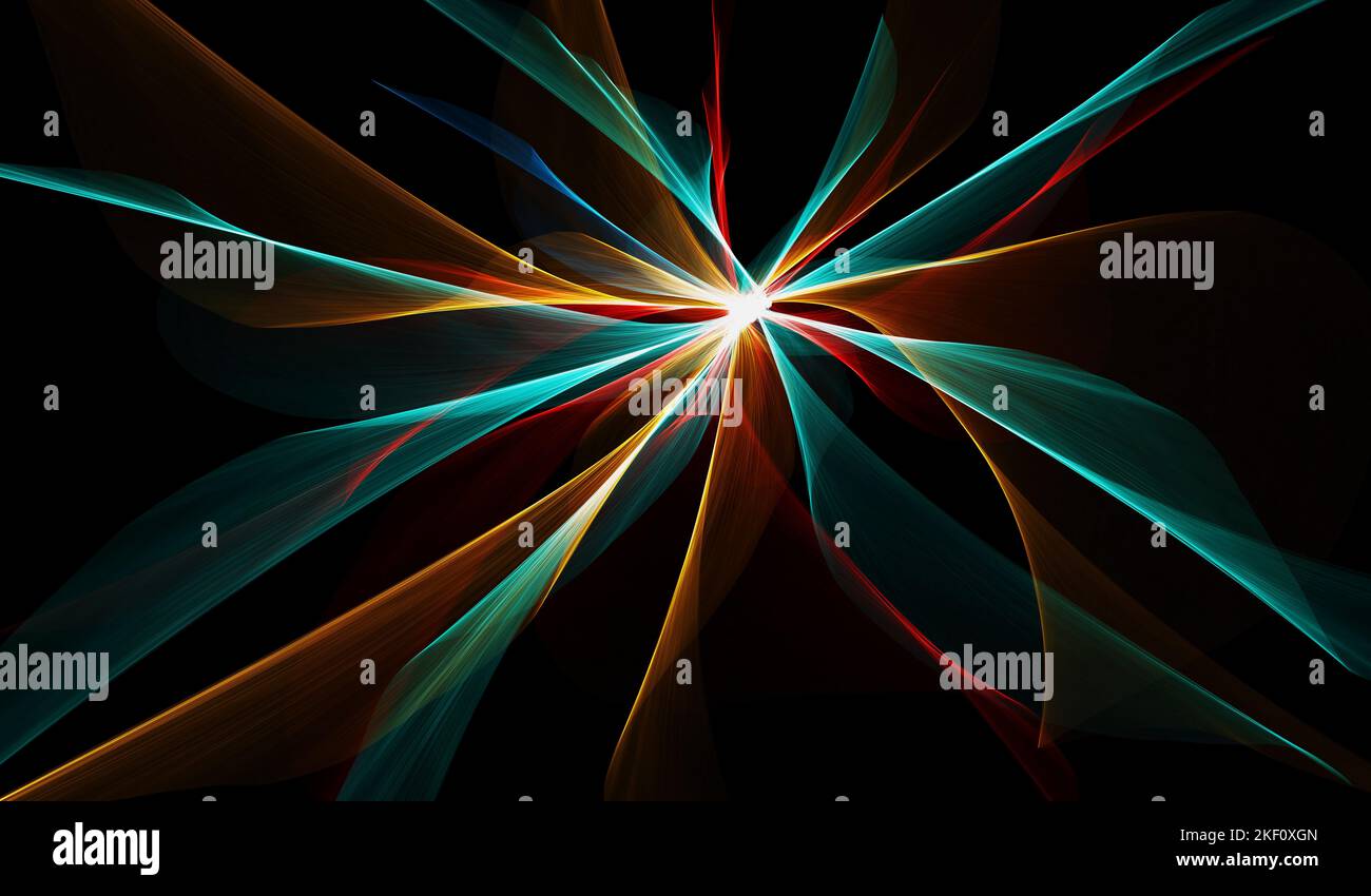 Exploding supernova , forminng of nebula. Black hole in the center of ...