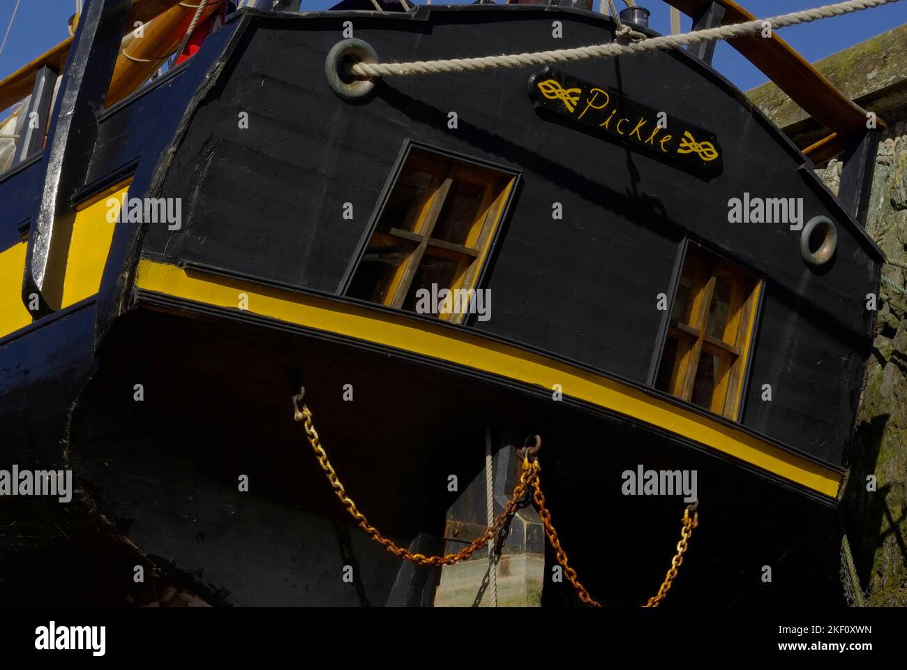 HMS Pickle replica, Amlwch Port, Anglesey, North Wales, United Kingdom ...
