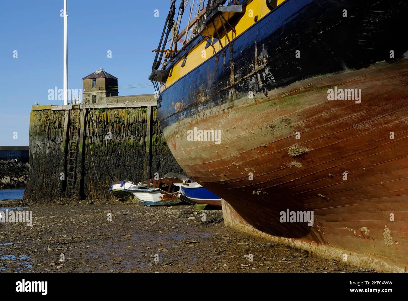 HMS Pickle replica, Amlwch Port, Anglesey, North Wales, United Kingdom ...