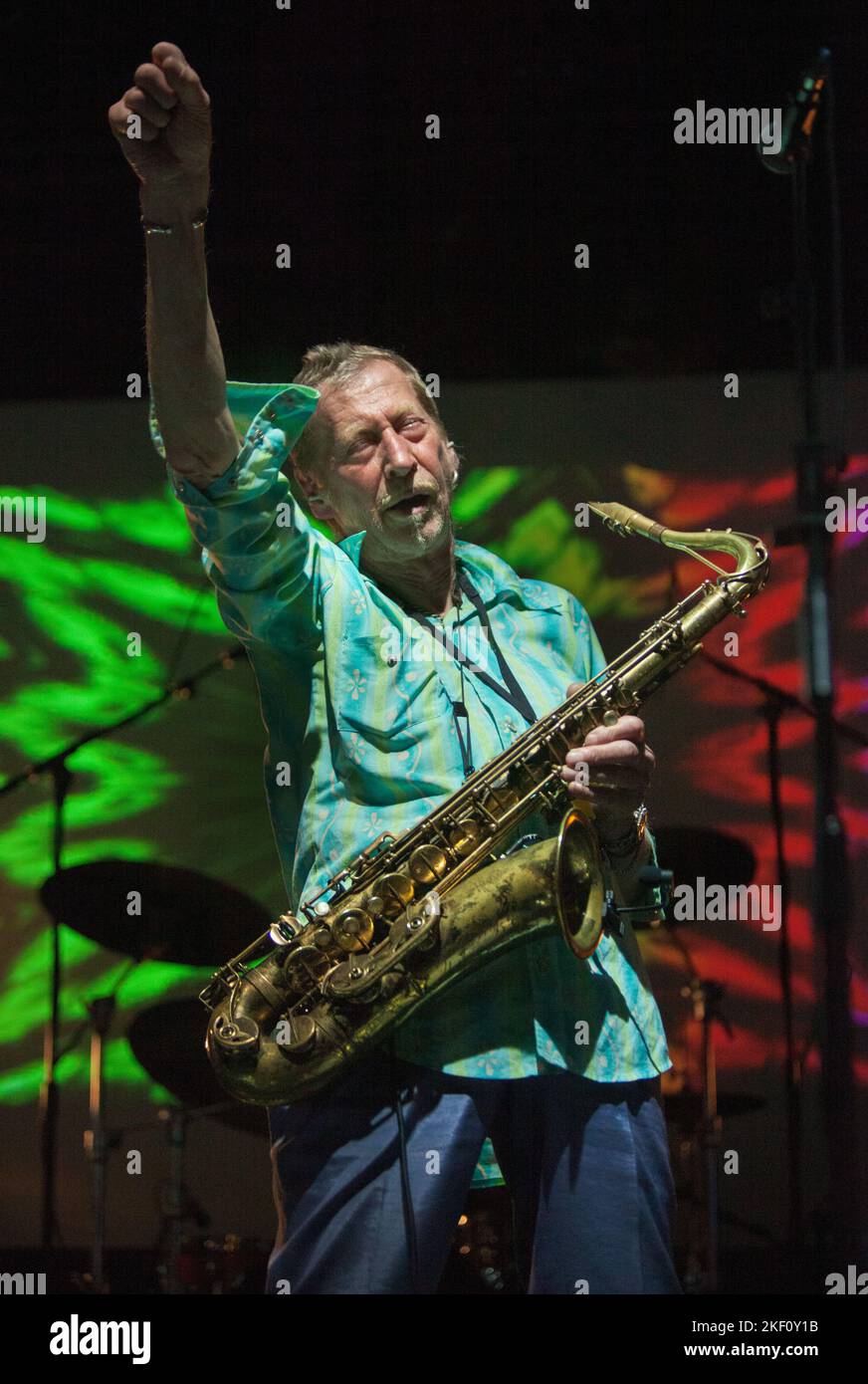 Nik Turner performing with Hawklords at Leamington Spa Assembly, 23 Oct ...