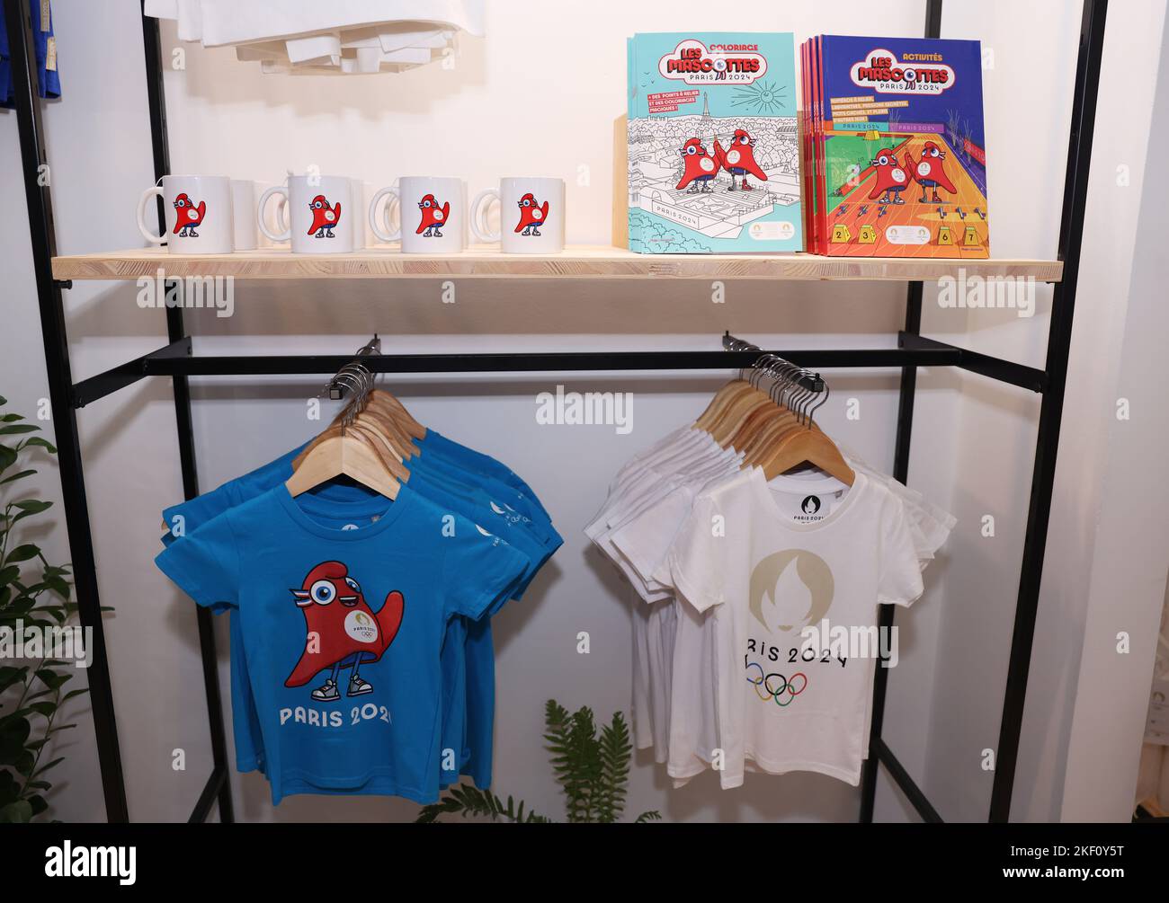 Paris, France. 15th Nov, 2022. Licensed products are seen at the first ...