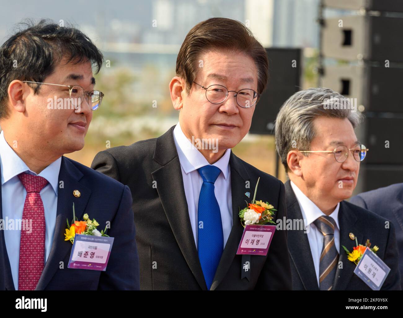Rep. Lee Jae-myung, leader of the main opposition Democratic Party is ...