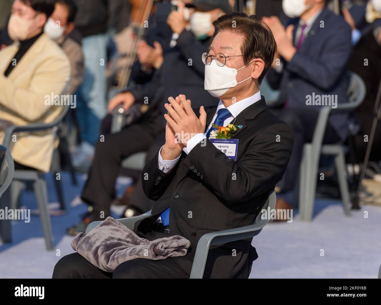 Rep. Lee Jae-myung, leader of the main opposition Democratic Party is ...
