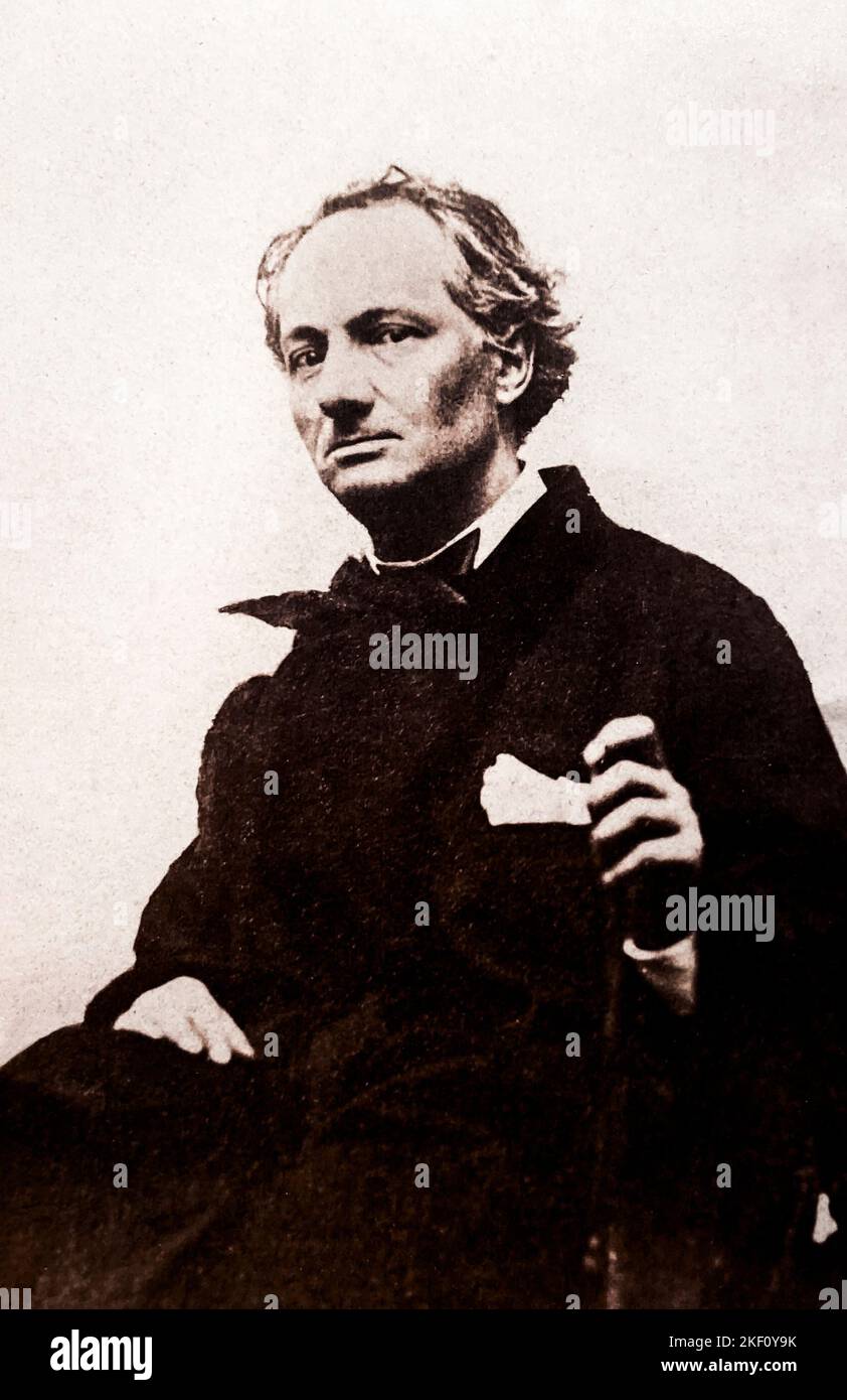 Portrait de Charles Baudelaire par Etienne Carjat a Paris en 1863 Stock ...