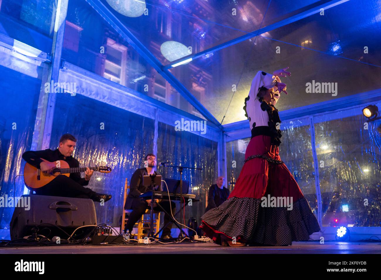 The flamenco dancer Sheila Aranda with her company Son de Flamenco ...