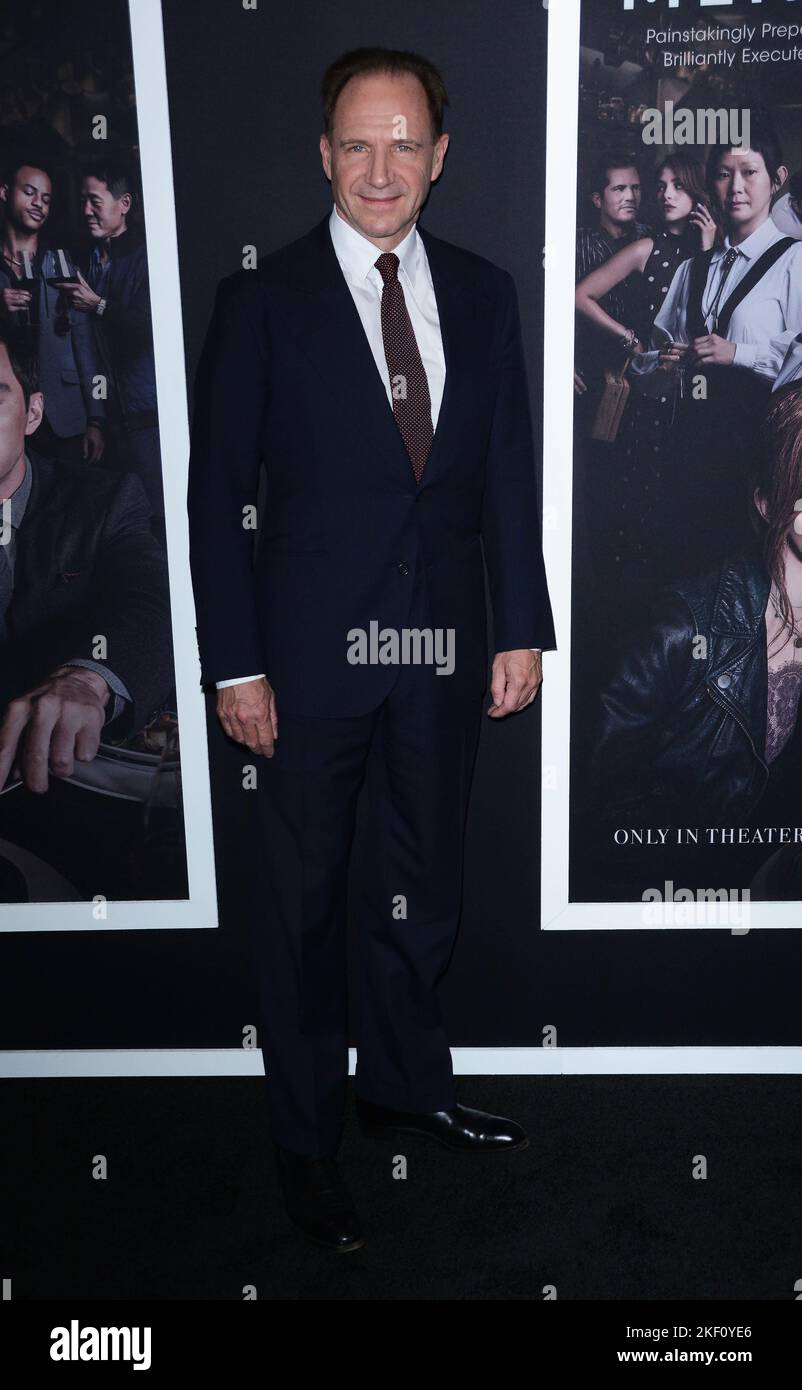 14 November 2022 - New York New York - Ralph Fiennes. ''The Menu'' New ...