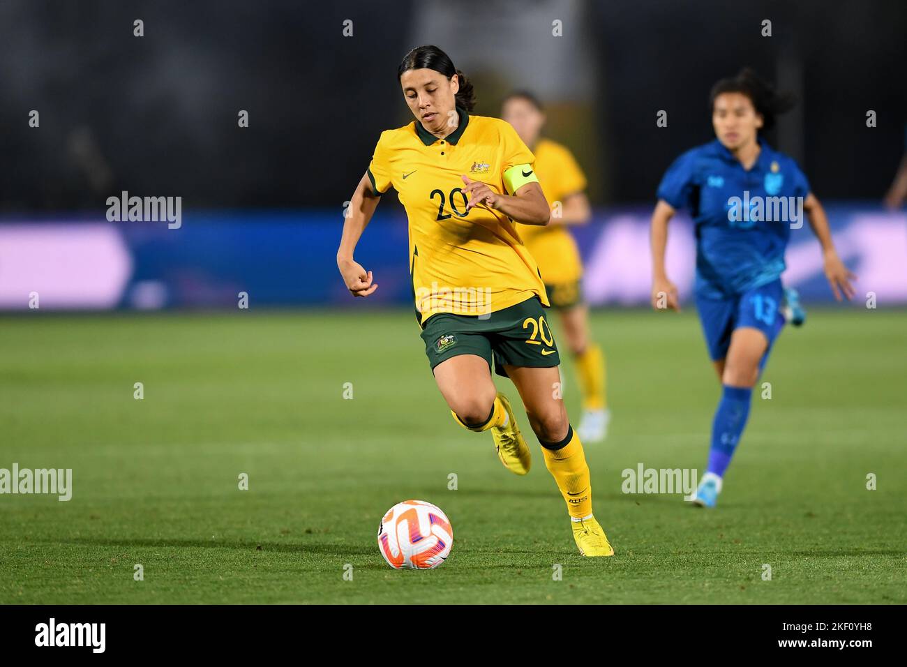 GOSFORD, AUSTRALIA - NOVEMBER 15: Sam Kerr of Australia controls the ...