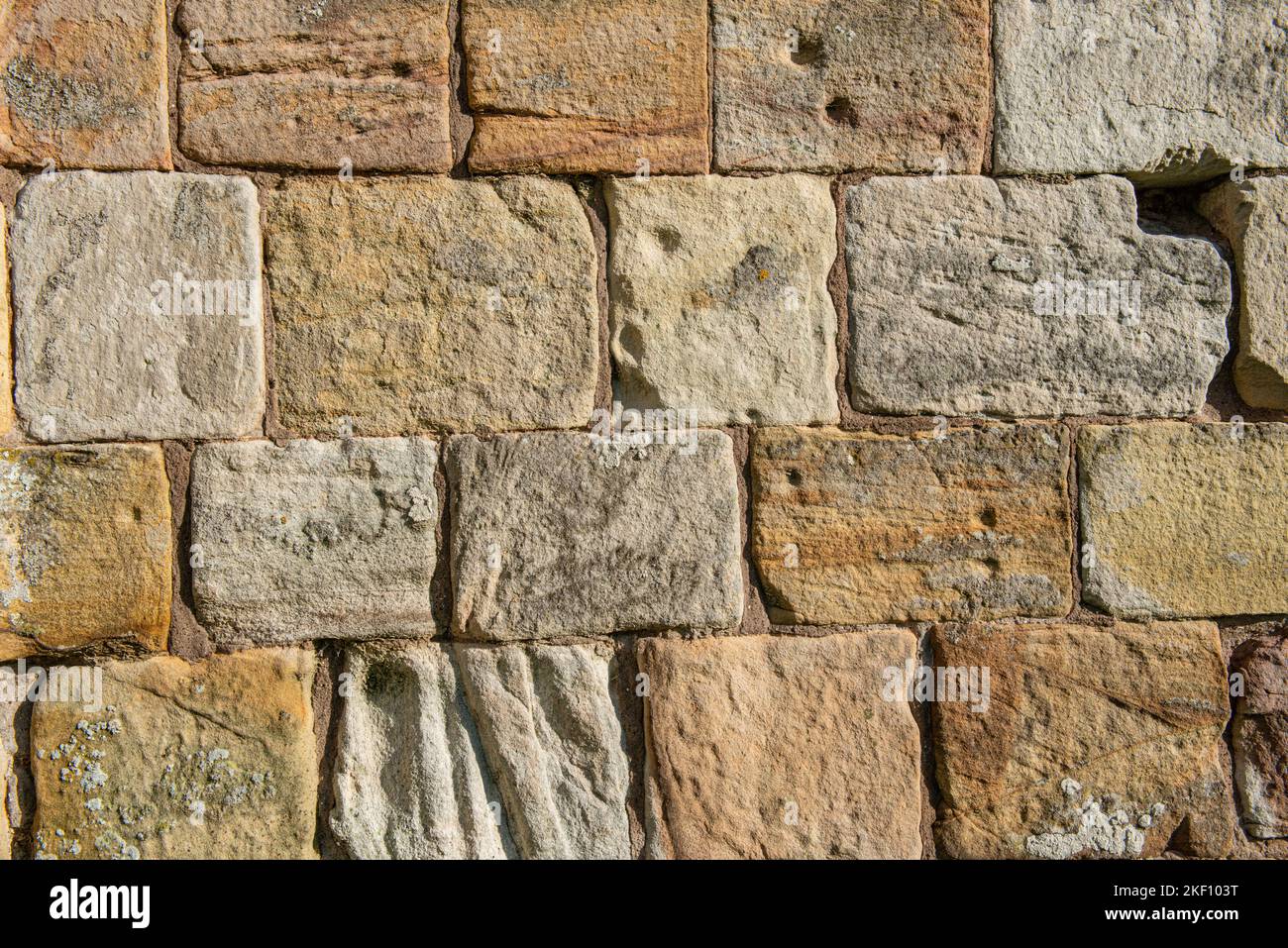 Hand carved castle block stone wall Stock Photo - Alamy