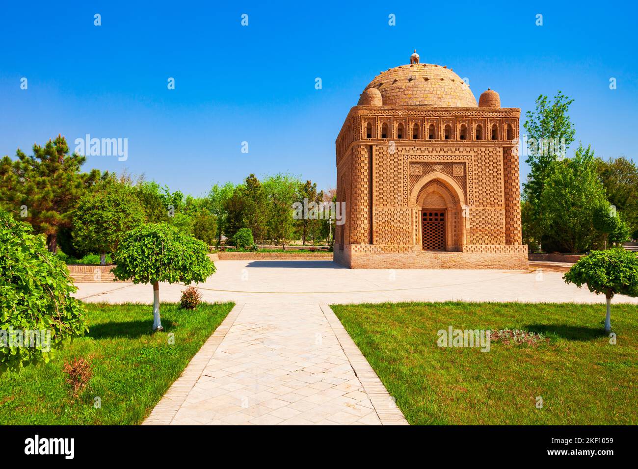 The Samanid Mausoleum, built in the 10th century is located in Bukhara ...